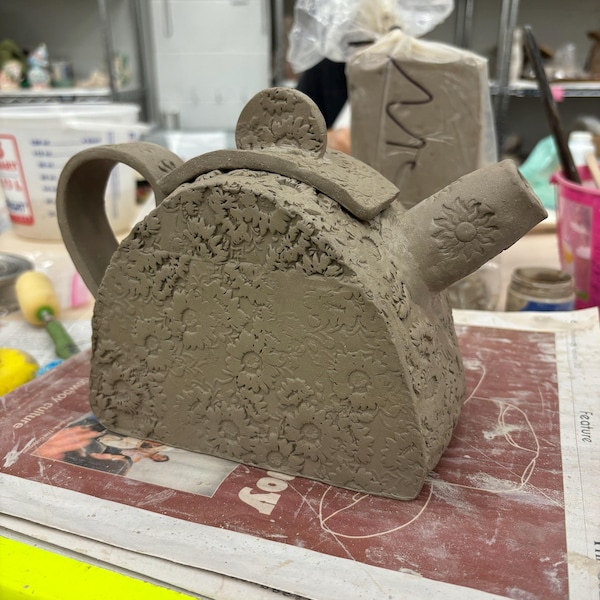 Printable Pottery Teapot Template With Step-by-step Video for Handmade ...