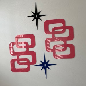 Atomic Mid Century Modern Table Decor Atomic Stars Accent Sculpture ...