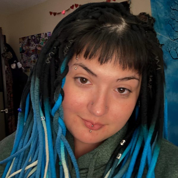 Curly Wool Ombre Double Ended Dreadlocks DE Dreads “curly Phoenix ...