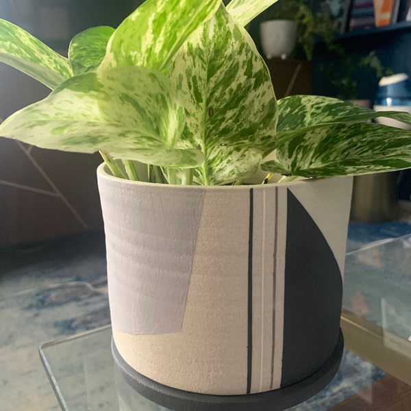 COLLAGE SHAPE Planter-with Drip Tray and Drainage Hole. Made From ...
