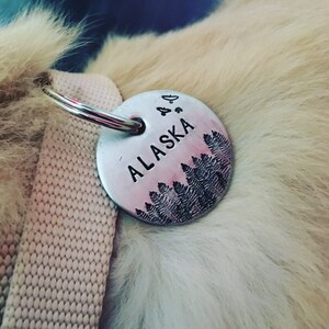 Personalized dog ID tag pet Hand stamped washer | Etsy