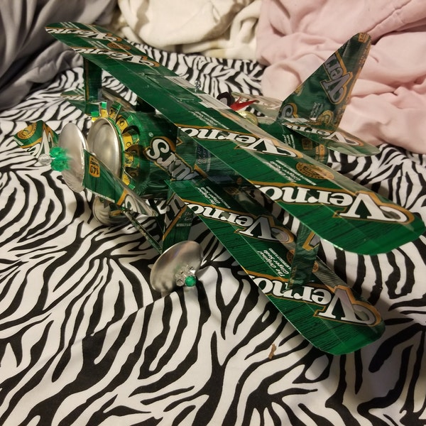 7-up Zero Sugar Soda Can Airplane - Handcrafted-wind Spinner-sun ...