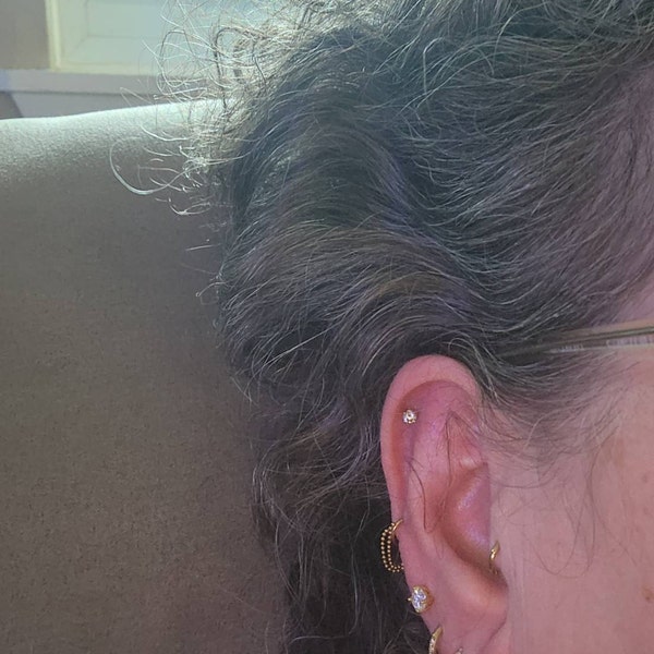 NEW Dido 14K Solid Gold Bead Charm Double Chain Attachment 14K Gold ...