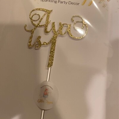 ANY NUMBER Happy Birthday Cake Topper, Personalized Cake Topper, Cake ...