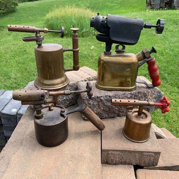 Vintage Blow Torch With Wooden Handle-turner Brass Works, Sycamore IL ...