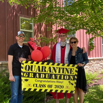Quarantine Graduation 2020 Vinyl Banner Sign Free Overnight Shipping - Etsy