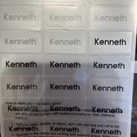 SILVER Hologram/silver/glitter Name Labels,custom Name Stickers ...