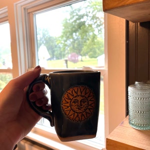 Sun Moon Mug, Night Sky Mug, Unique Handmade Ceramic Mug, Man in the ...