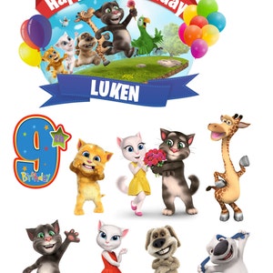 Printable Talking Tom Birthday Party Banner - Etsy