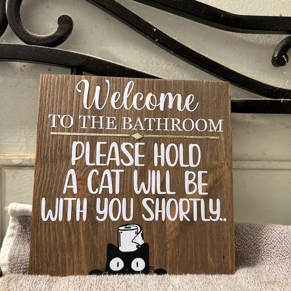 Cat Definition Wood Sign, Stained Wood Cat Sign, Cat Themed Decorations ...
