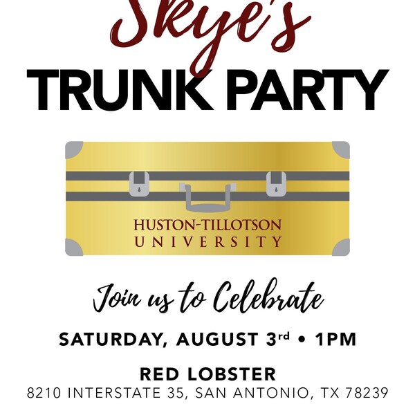 PRINTABLE | Trunk Party Invitation | 5x7 or 4x6 | Custom Digital File ...