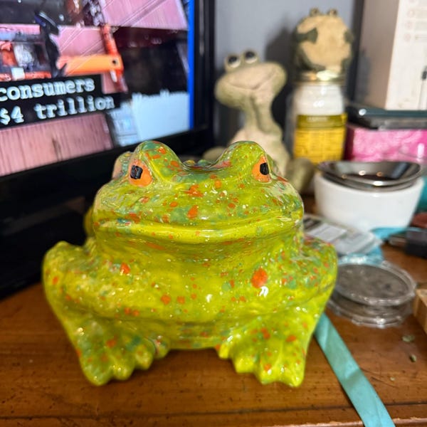 CUSTOM Painted Ceramic Arnel Toad Toilet Paper Holder LARGE - Etsy