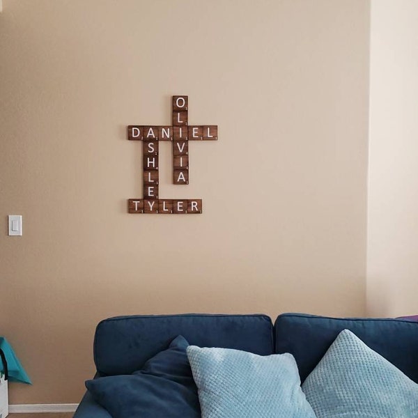 Scrabble Tiles, Wall Letters, Scrabble Wall Art, Wood Scrabble Letters ...
