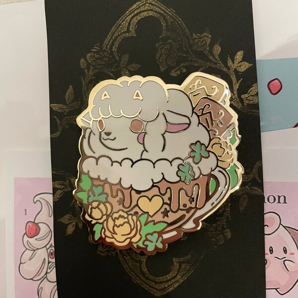 SECONDS Wooloo Enamel Pin Pokemon Pin Latte Coffee Drink Pin Sword and ...