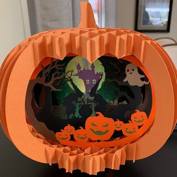 Halloween Pumpkin Paper- Paper Cutting Template File- SVG Files ...