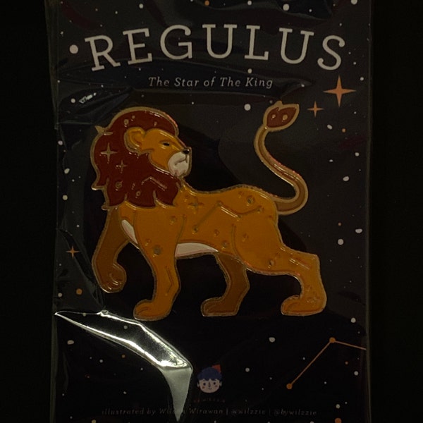 Regulus: the Star of the King, Lion Constellation Enamel Pin - Etsy