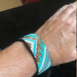 Handmade Native Inspired Beaded Cuff Bracelet Authentic - Etsy