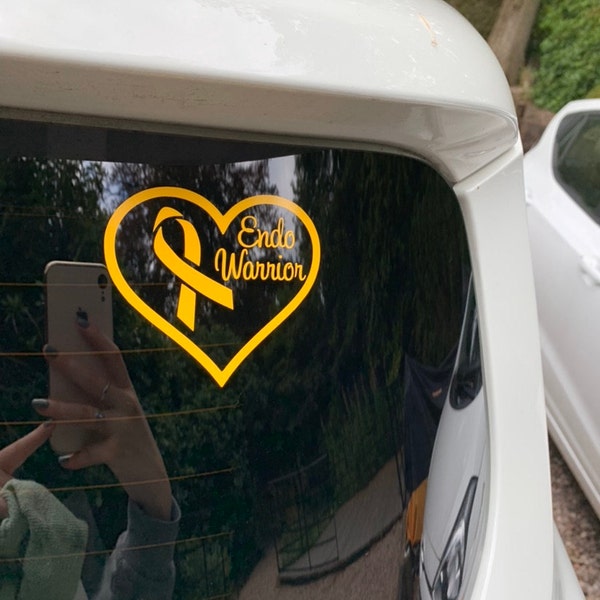 Endo Warrior Endometriosis Awareness Ribbon Vinyl Decal Endo Survivor ...