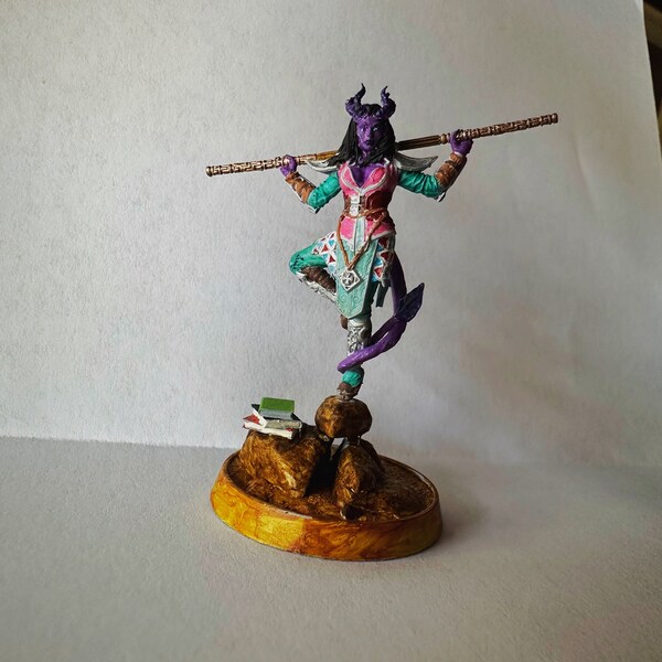 Tiefling Female Miniature Monk Mini Dungeons and Dragons Mini RPG ...