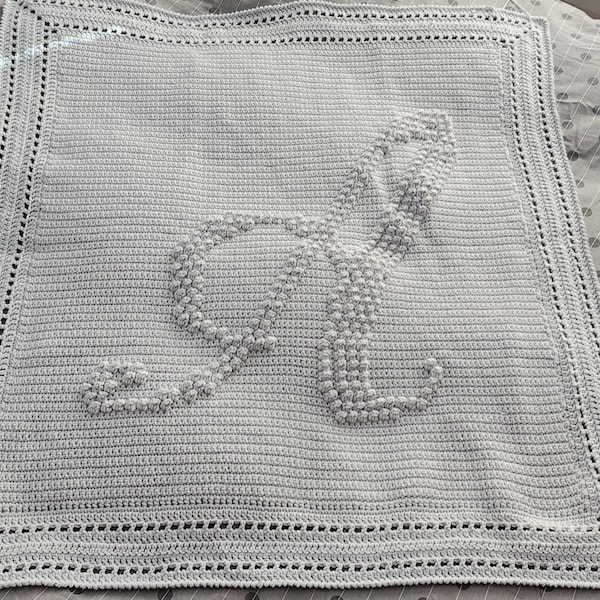Crochet Blanket Pattern Monogram Blanket PDF, Personalised, Initials ...
