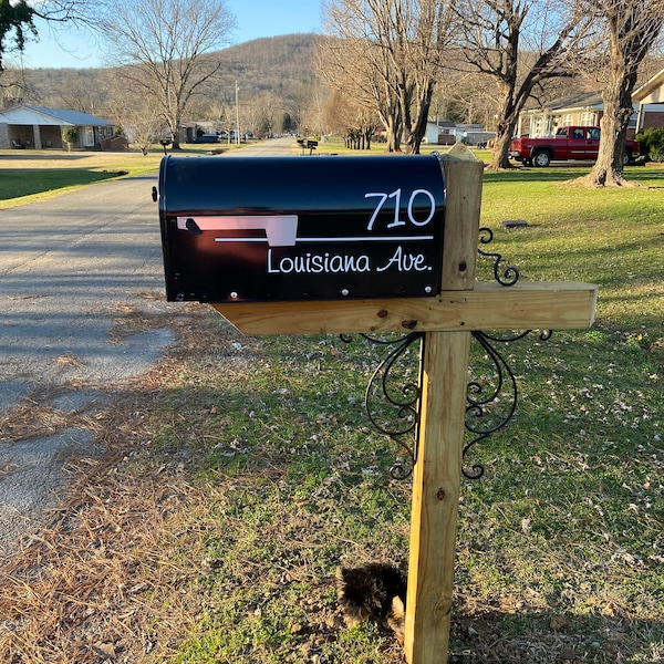 Personalized Mailbox Numbers - Street Address Vinyl Decal - Custom ...