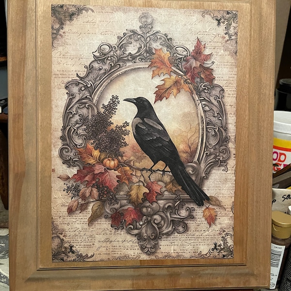 A4 Harvest Crow Decoupage Rice Paper, DC152 or Crafting, Home Decor ...
