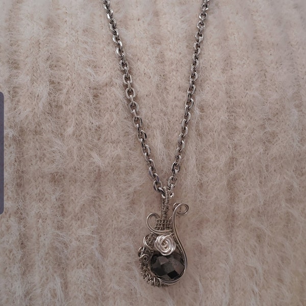 Pink Sapphire Choker, Rose Gold Hand-made Necklace. Hand Wrapped Rose ...