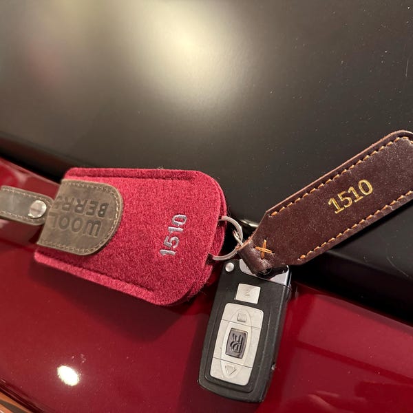 MANY COLORS Available Wool Felt Personalized Key Case, Felt Case, Felt ...