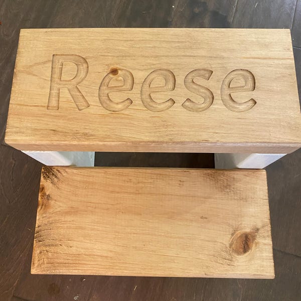 Personalized Modern Kids Step Stool, Personalized Kid Step Stool ...