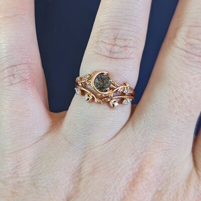 Unique Double Curved Moissanite Wedding Band Solid Gold Moissanite Ring ...