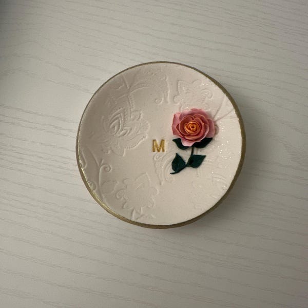Hydrangea Jewelry Dish, Wedding Ring Dish Personalized, Engagement ...