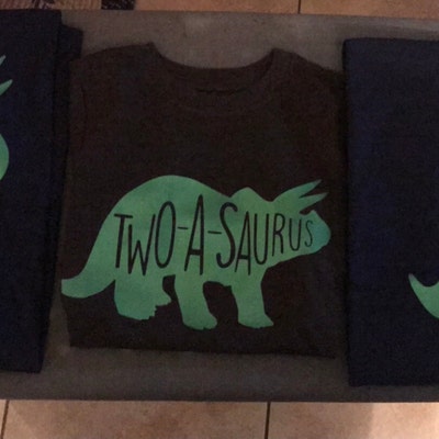 Two-a-saurus Mom-a-saurus Dad-a-saurus Second Birthday - Etsy