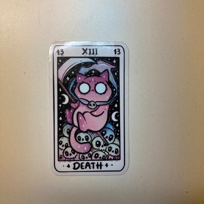 Death Tarot Card Transparent Sticker - Etsy