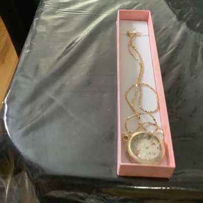 Bermuda Pink Sand Gold or Silver Rhinestone Locket Necklace - Etsy