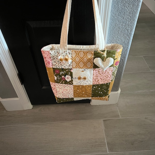 Patchwork Tote Quilted BAG PATTERN. PDF Instant Download - Etsy