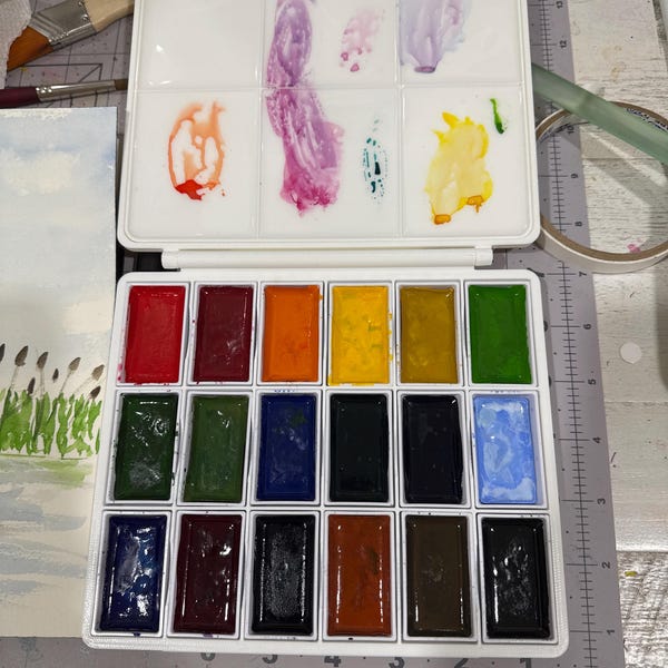 Altoid Tin Water Palette Set | Watercolor Painting | Removable Pan ...