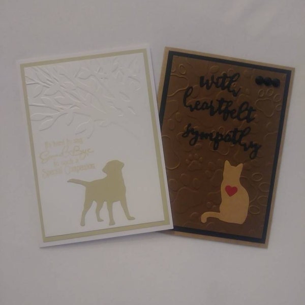 Handmade Blue Great Dane Sympathy Card, Silver Great Dane Sympathy Card ...