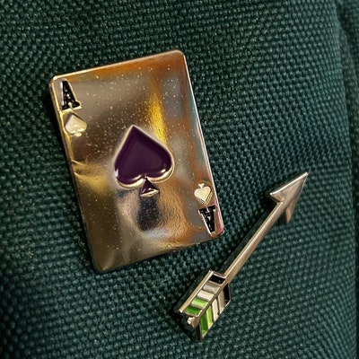 Aromantic Arrow Enamel Pin Aro Pride Gift Subtle Aroace Matching Pins ...