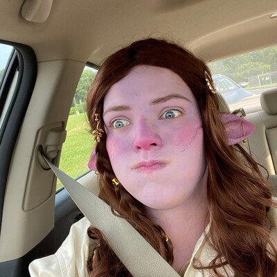 Satyr Faun Gelfling Fairy Elf Cosplay LARP Halloween Latex Pointed Ears ...