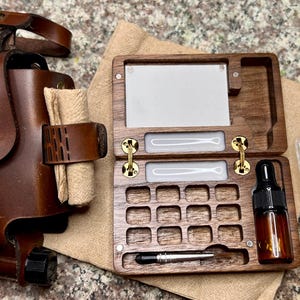 Wood Briefcase for Writers. Handmade With Walnut and Leather. Carry ...