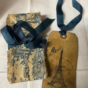 Vintage French Blue Toile Handmade Ribbon - Etsy