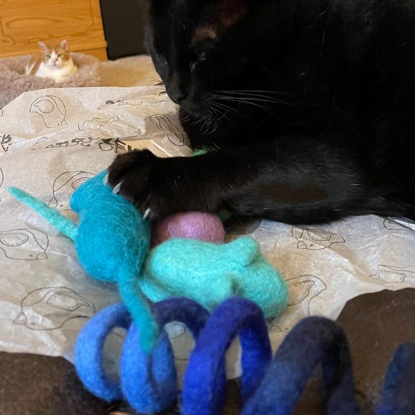 Wool Mouse Cat Toy - Choose Your Color - Etsy
