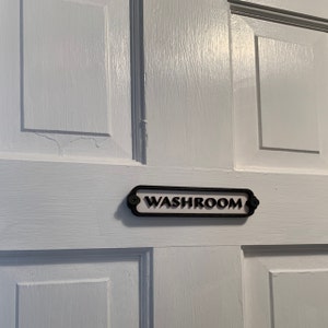 Washroom Door Sign. Retro Style Sign Made of Wood. Handmade. - Etsy