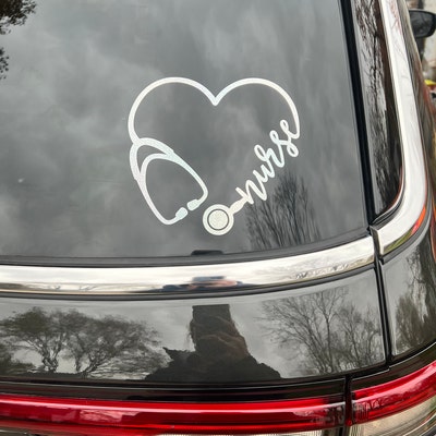 Nurse Heart Decal, Nursing Decal, Nurse Sticker, Glitter Decal, Nurse ...