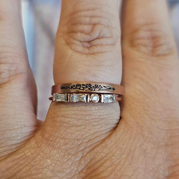 Initial Morse Code Ring by Caitlyn Minimalist • Diamond Ring With ...