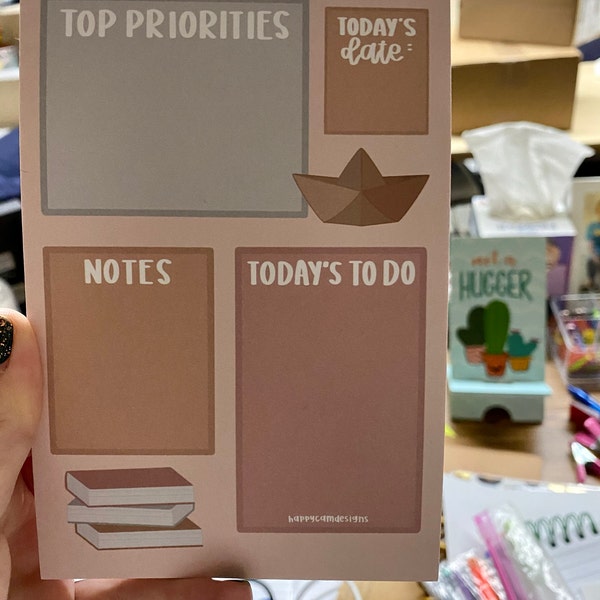 Boho the Plan Notepad Trendy Notepad, to Do List, Daily Plan, Planner ...