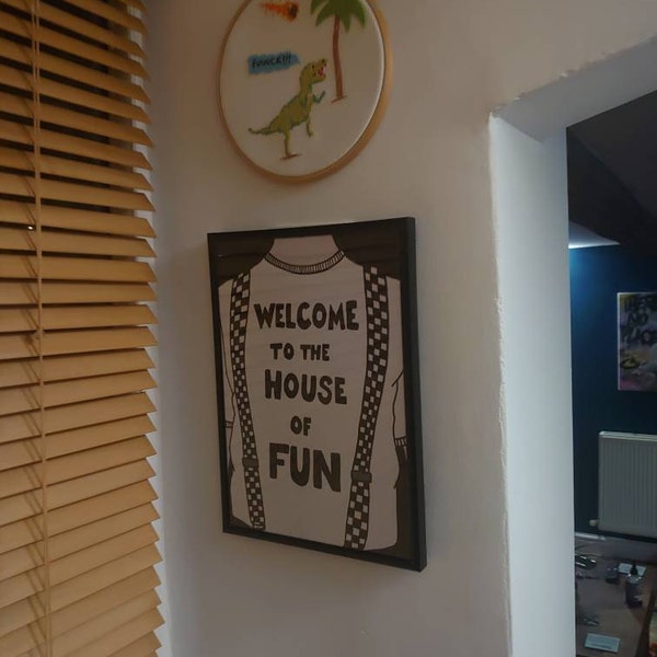 Welcome to the House of Fun Madness Art Print, Music Wall Art, Music ...