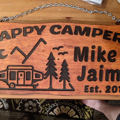 Camping Signs Travel Trailer Camper Sign Campsite Sign Custom - Etsy