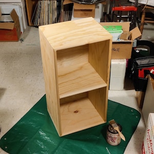 OAK Four Cube Bench/entertainment Center Finished/unfinished Modern ...