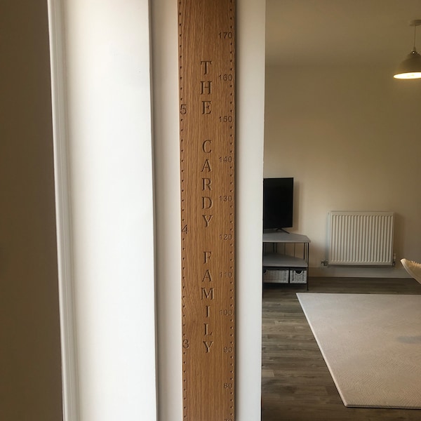 Personalised Wooden Height Chart Ruler, Wooden Height Chart, Children's ...